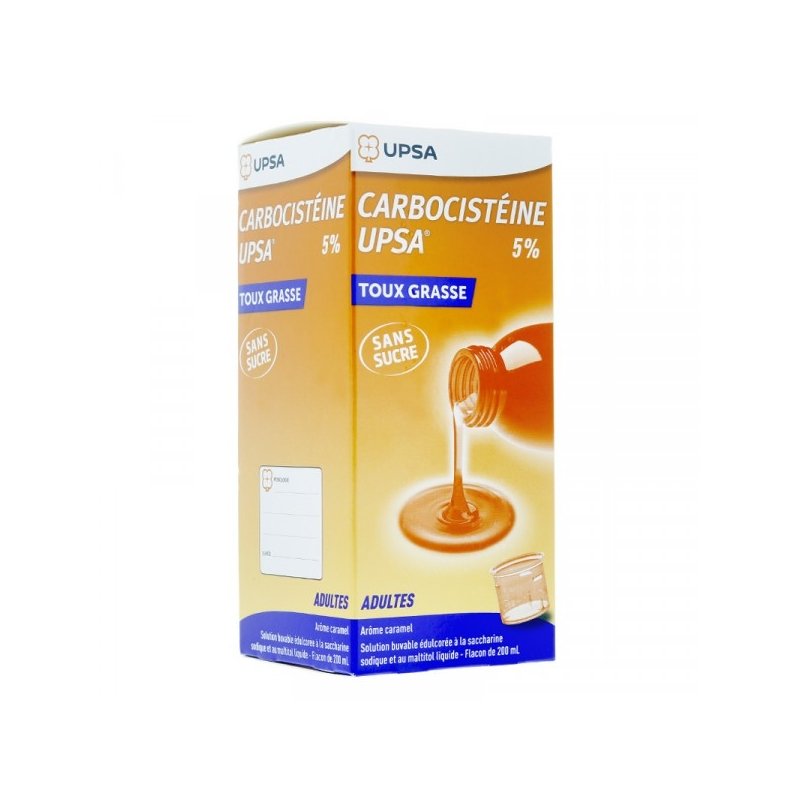 Carbocistéine 5% Toux Grasse Sirop Sans Sucre 200ml